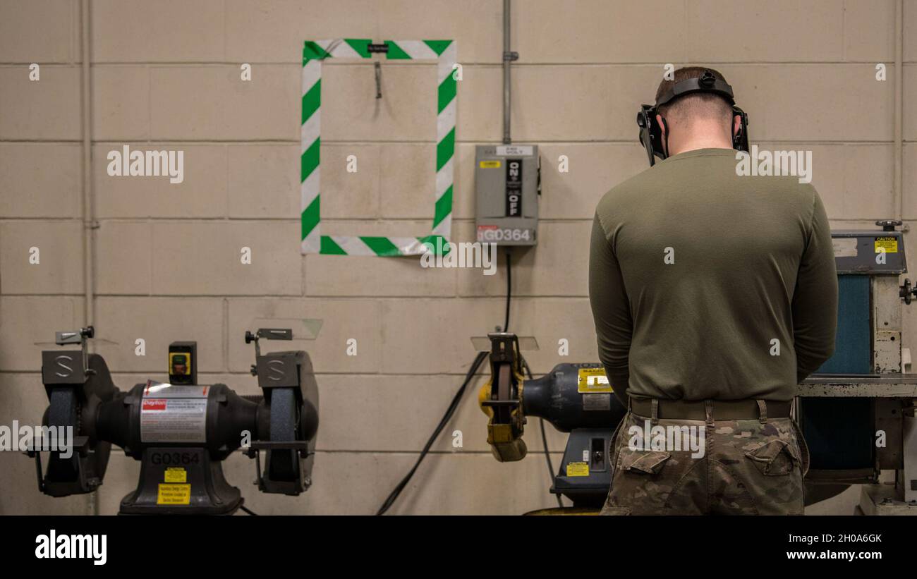 U.S. Air Force Staff Sgt. Andrew Plummer, an aircraft metals technology ...