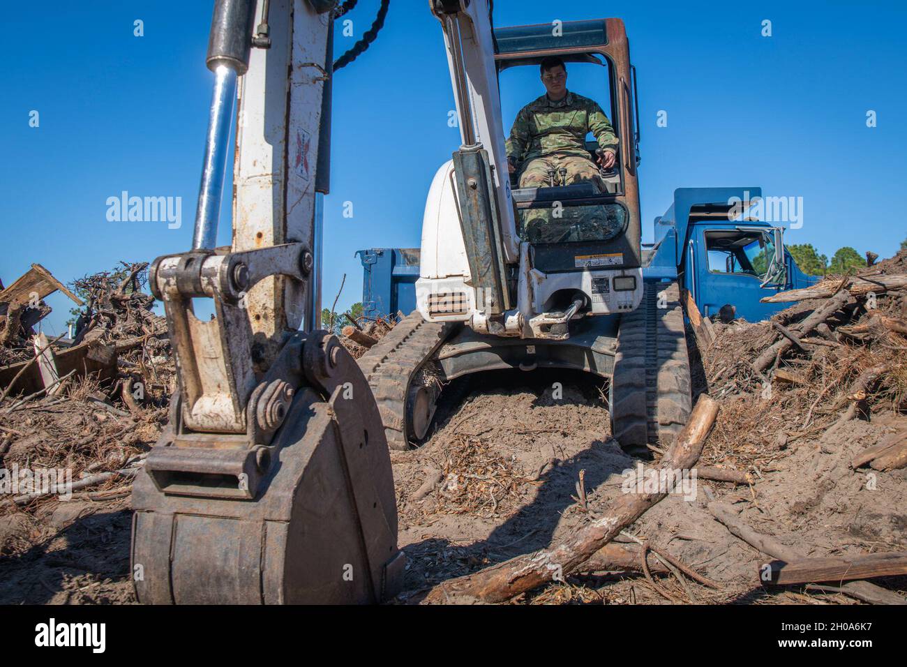 U.S. Air Force Airman 1st Class Anthony Parmer, a pavement and ...