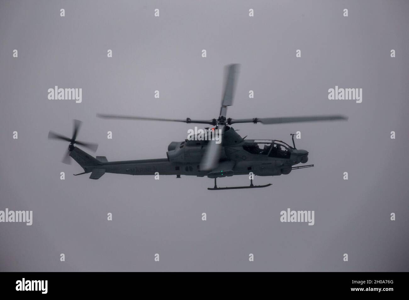 A Marine AH-1Z VIPER aircraft with Marine Medium Tiltrotor Squadron 262 ...