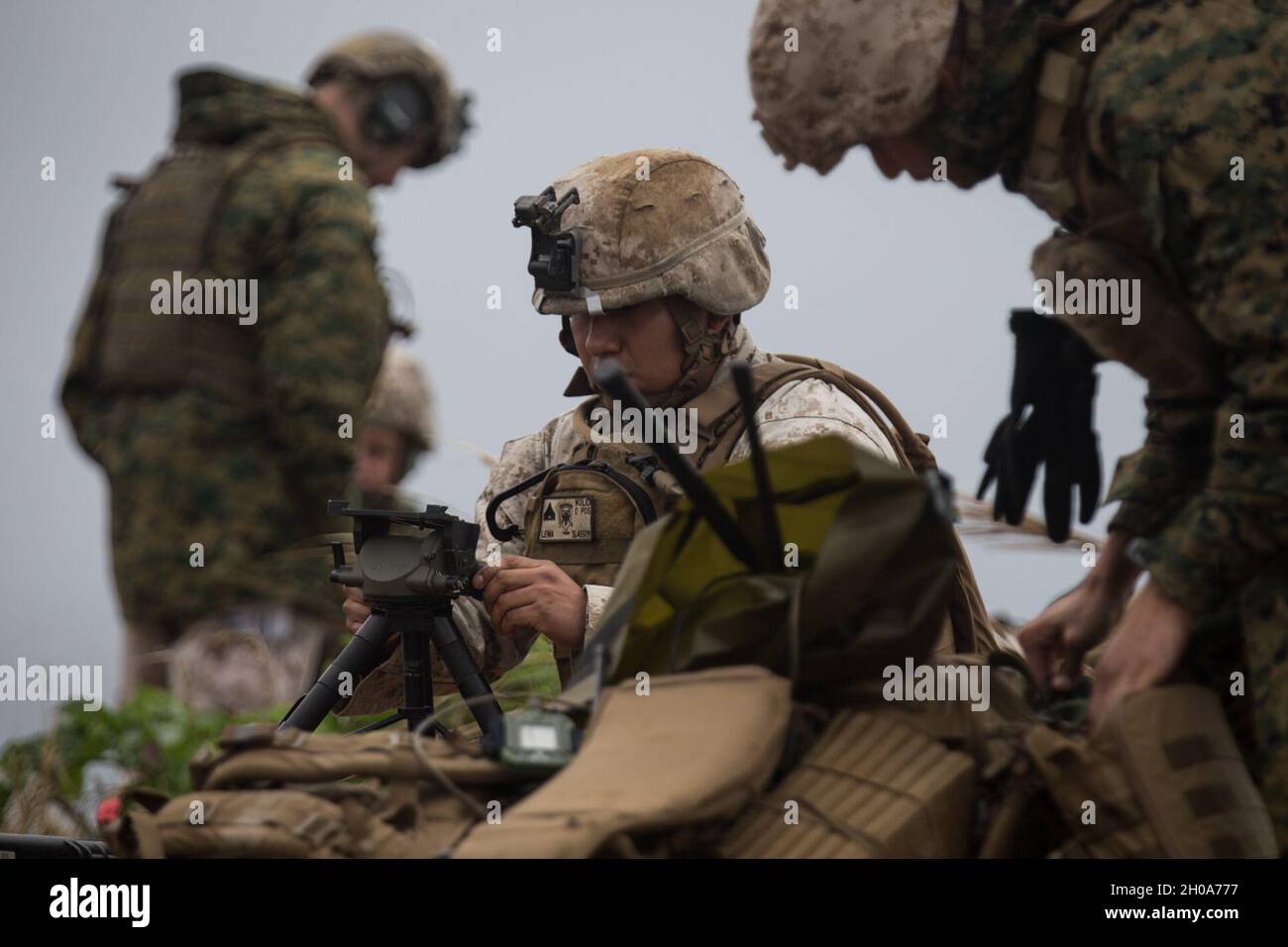 U.S. Marine Cpl. Sandro R. Lema, a joint fires observer with Kilo ...