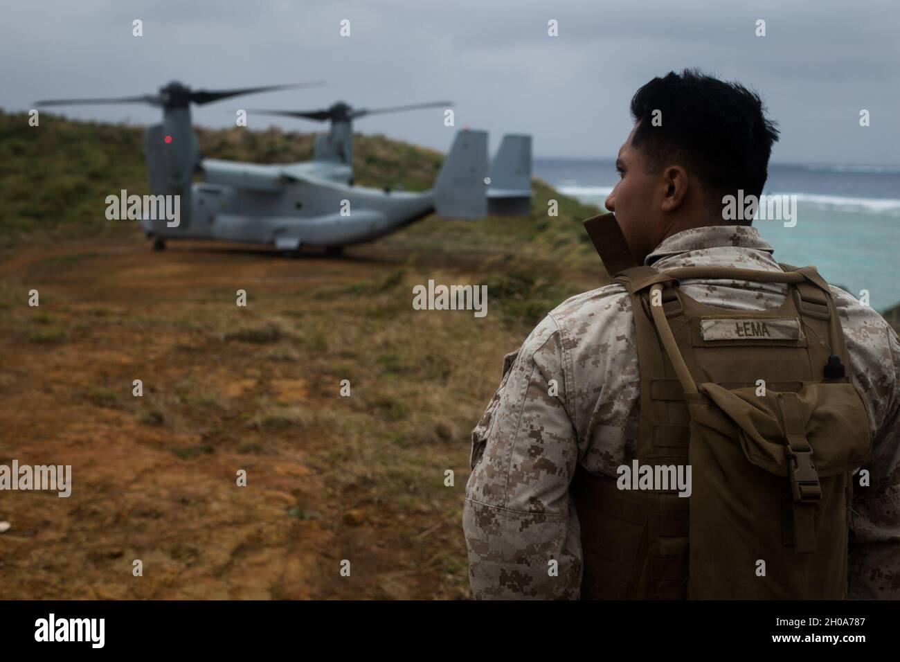 U.S. Marine Cpl. Sandro R. Lema, a joint fires observer with Kilo ...