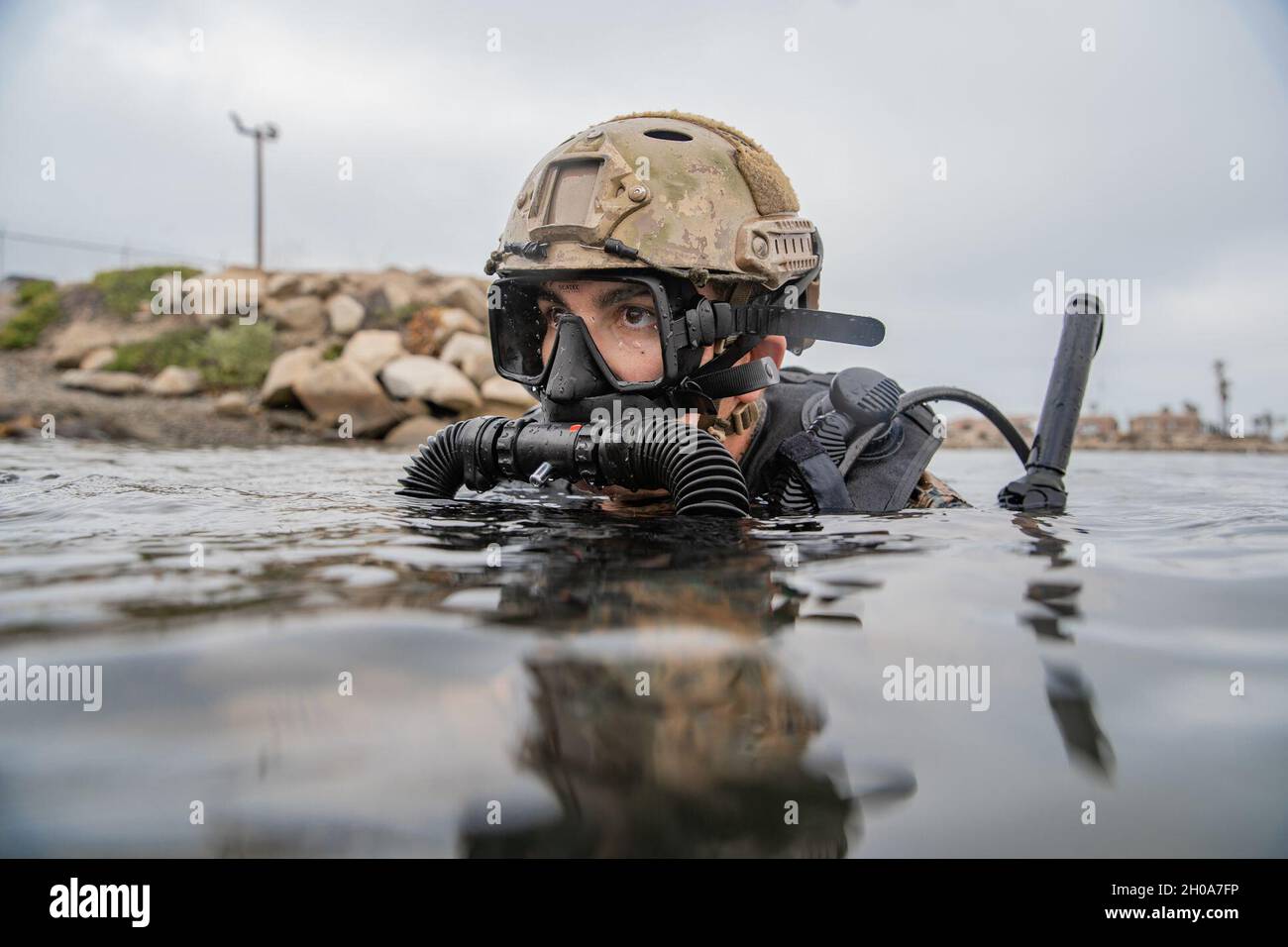 U.S. Marine Corps Cpl. Andre Gordon, a radio telephone operator with ...