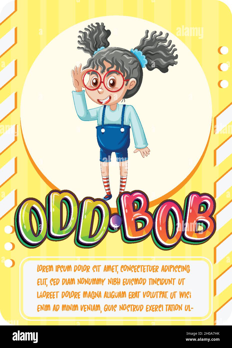 Character game card with word Odd-Bob illustration Stock Vector Image ...