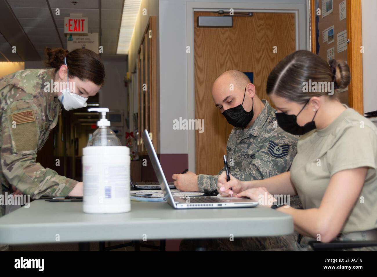 U.S. Air Force Senior Airman Nicole Hayes, a command and control ...