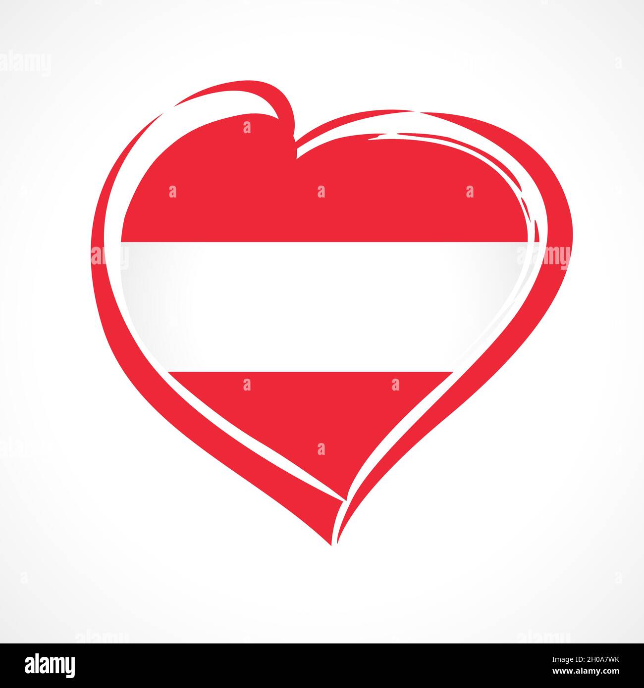 Love Austria flag emblem. Austrian flag in heart shape for Austrian ...