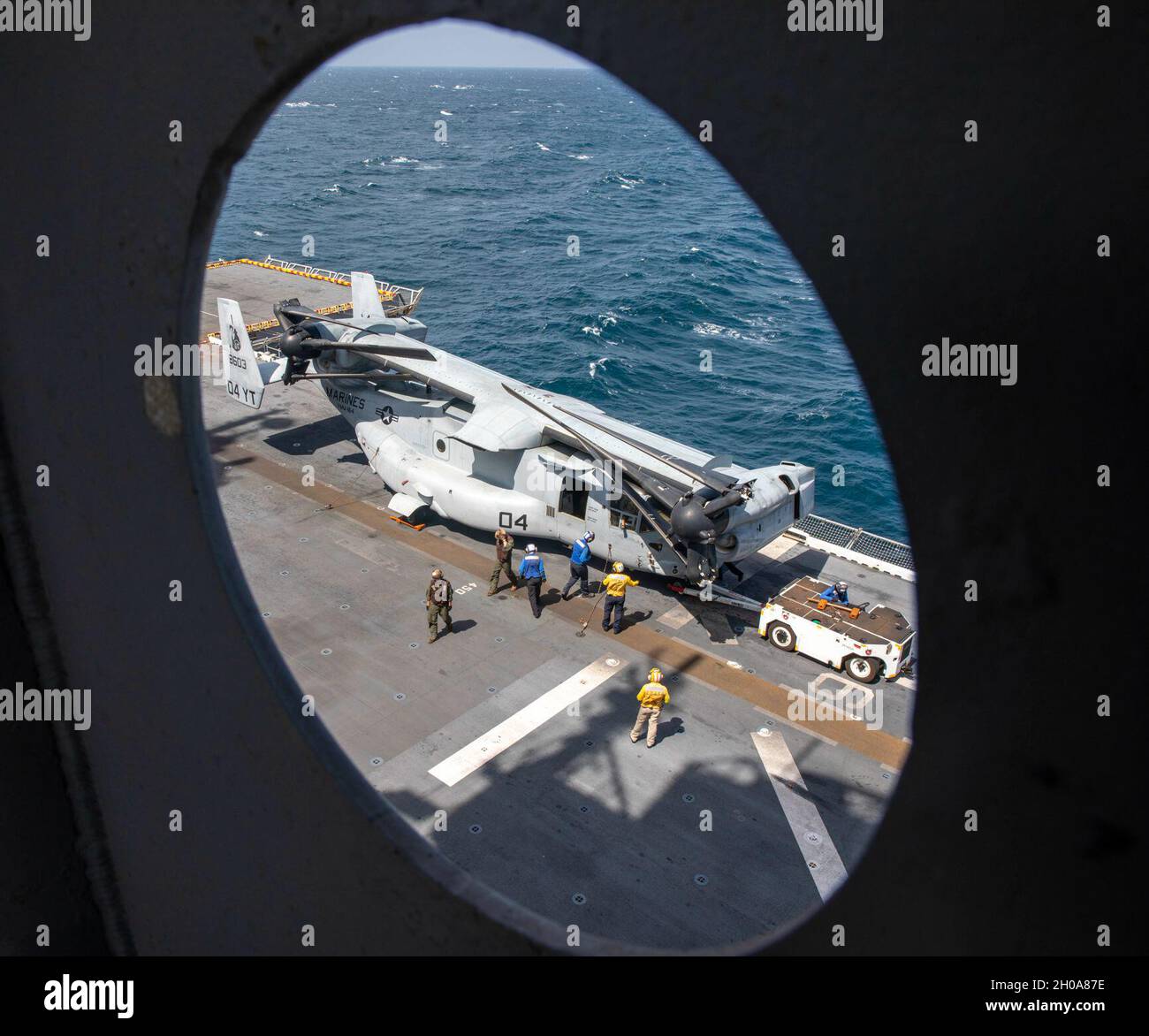 INDIAN OCEAN (Jan. 6, 2021) – U.S. Sailors assigned to the amphibious ...