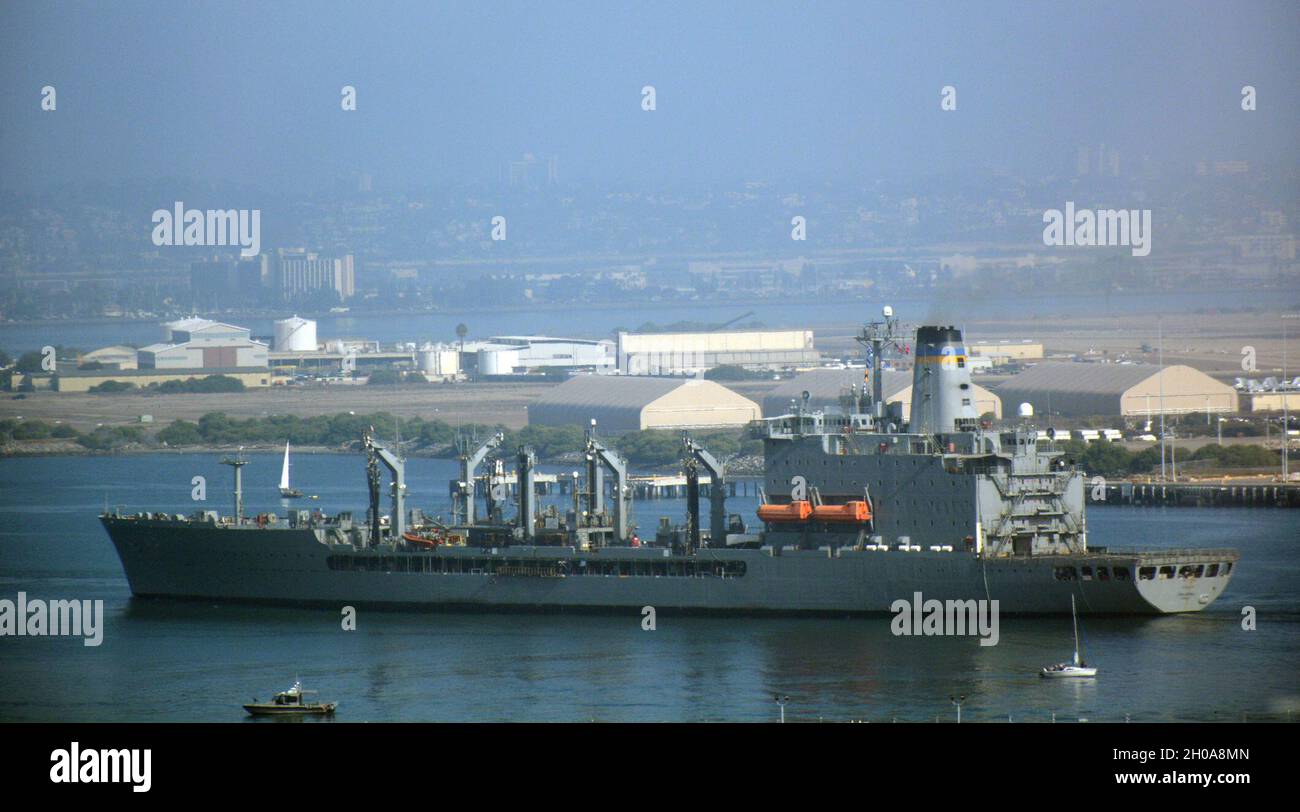 Military Sealift Command fleet replenishment oiler arrives in the San ...