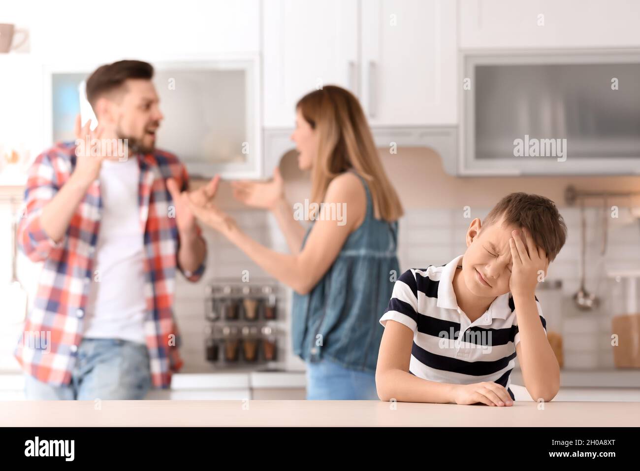 Family father argument table hi-res stock photography and images - Alamy