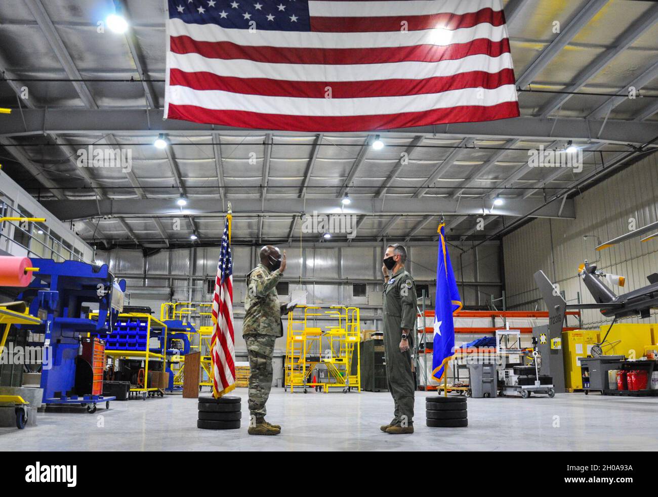 Maj. Gen. Ondra Berry (left) had the honor of swearing in ceremony for ...