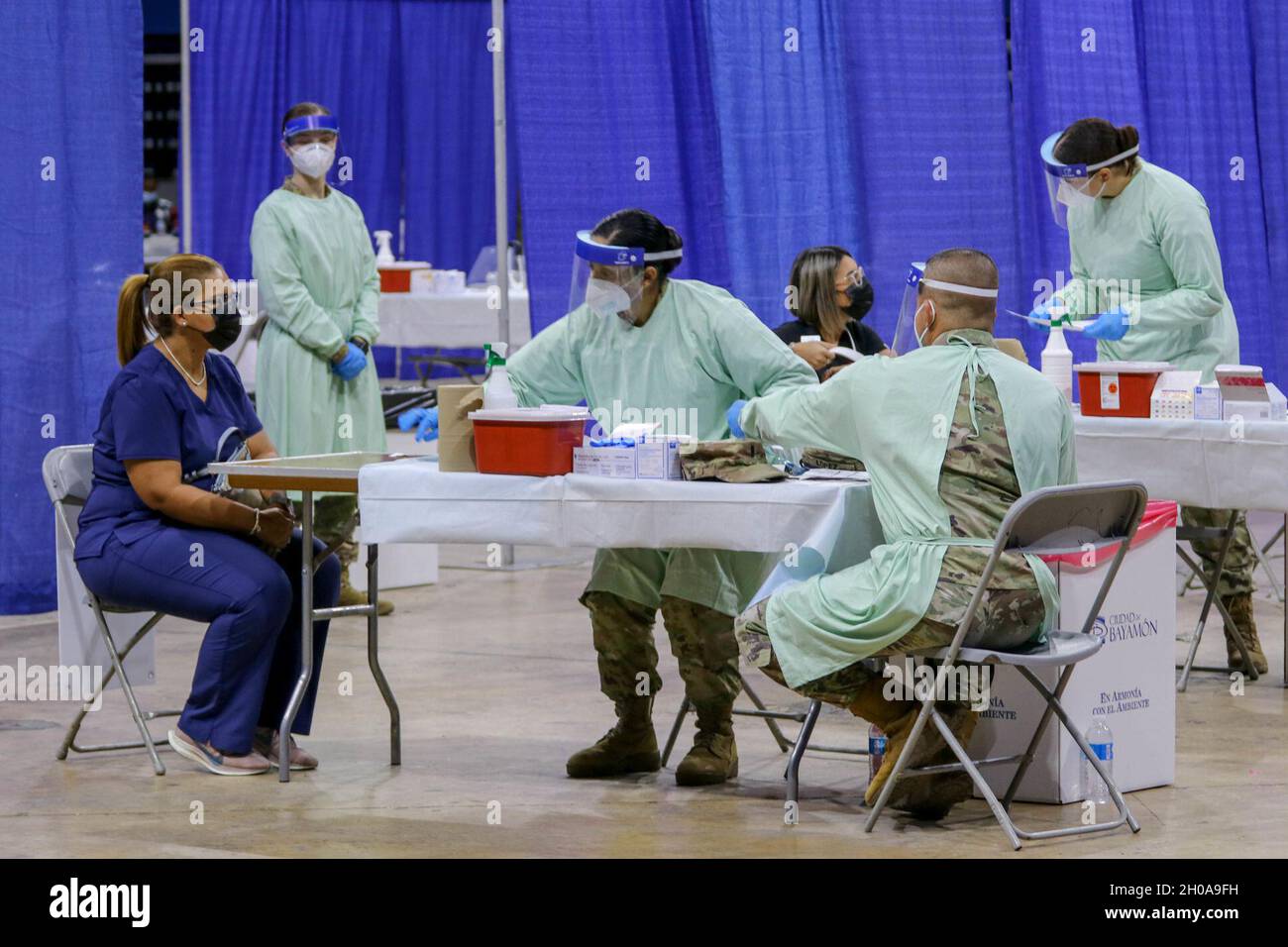The Puerto Rico National Guard started operations at the Bayamón ...
