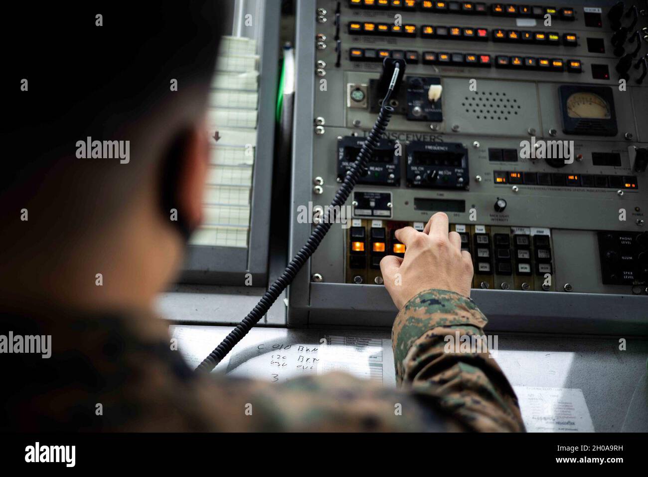 U.S. Marine Corps Cpl. Rodolfo Fernandez, an air traffic control ...