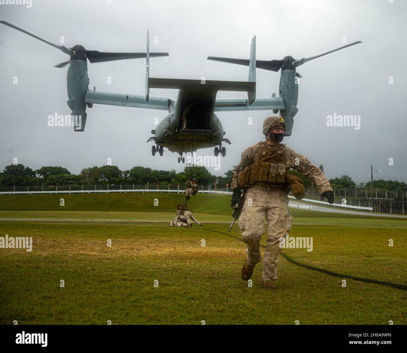 U.S. Marines with India Company, Battalion Landing Team 3rd Battalion ...