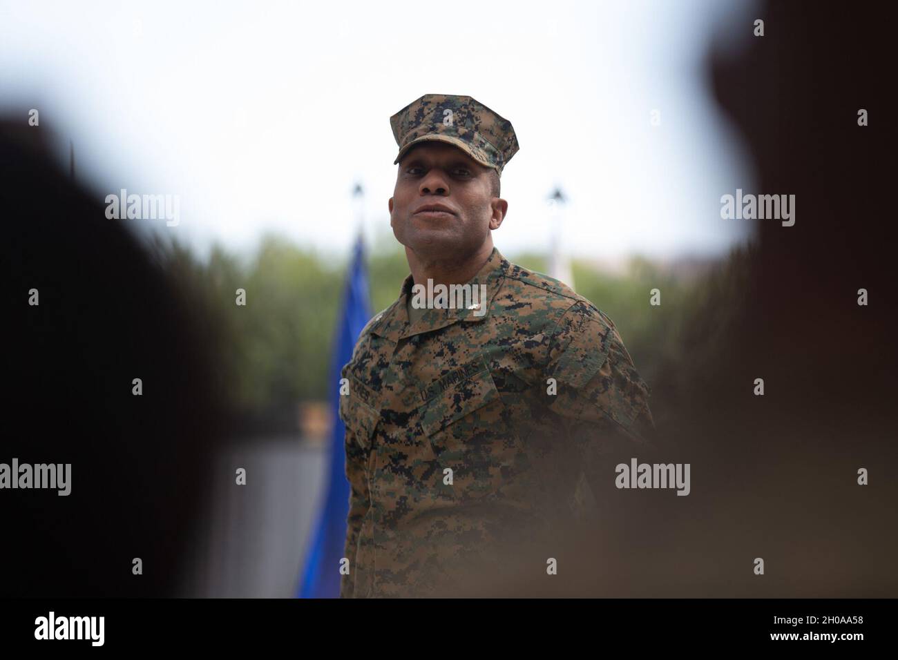 U.S. Marine Corps Lt. Col. Robert Jones, the incoming commanding ...