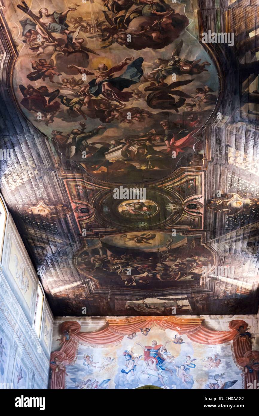 Church of Santa Maria in Platea, Ceiling of the nave made of wooden ...