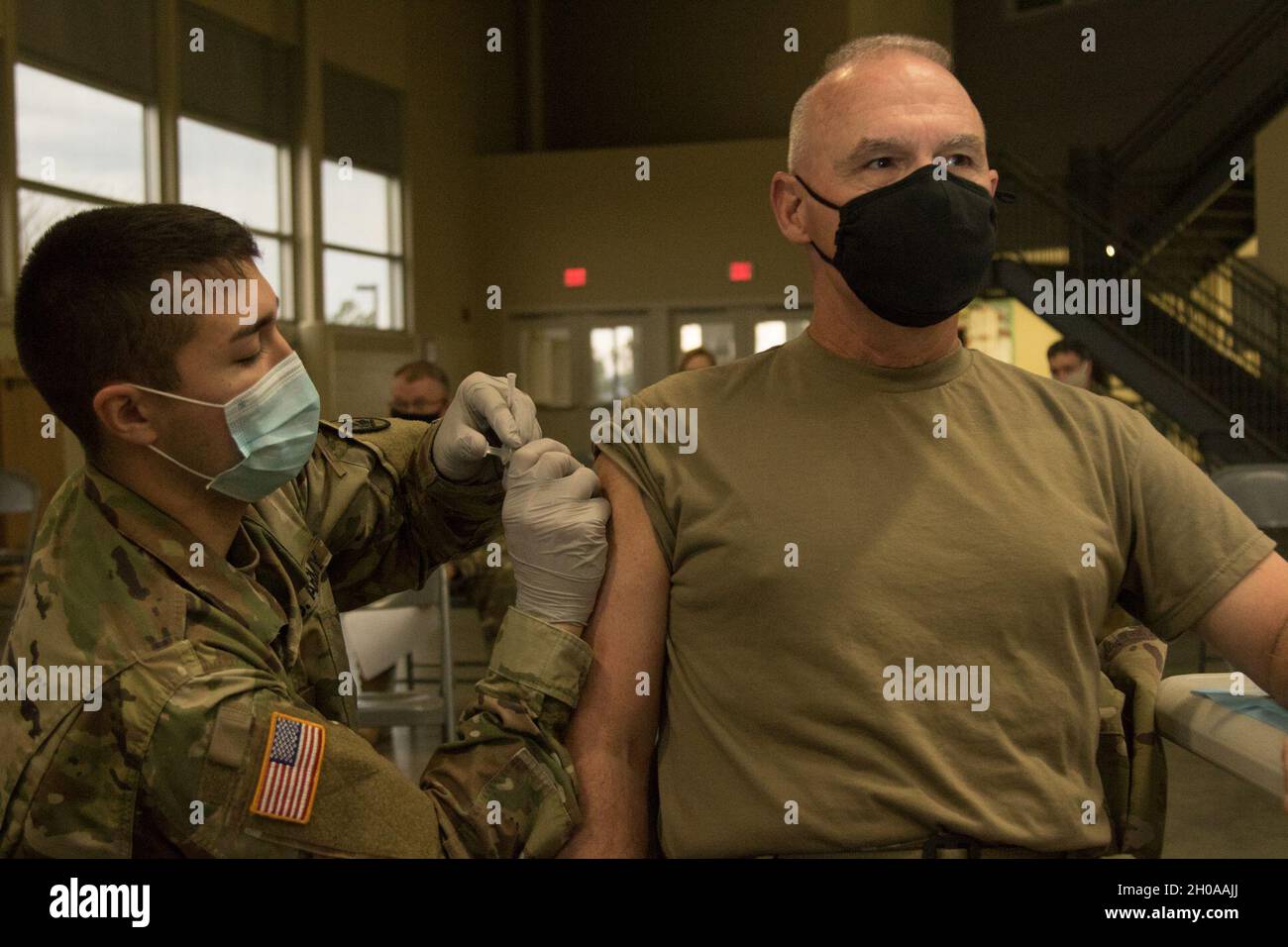 Brig. Gen. Jerry Martin, 135th ESC commanding general, receives the ...