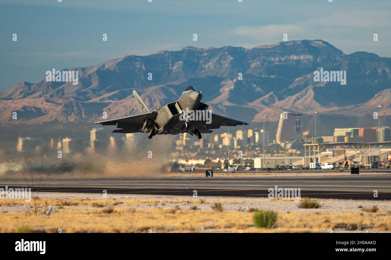 An F-22 Raptor fighter jet assigned to the 422nd Test and Evaluation ...