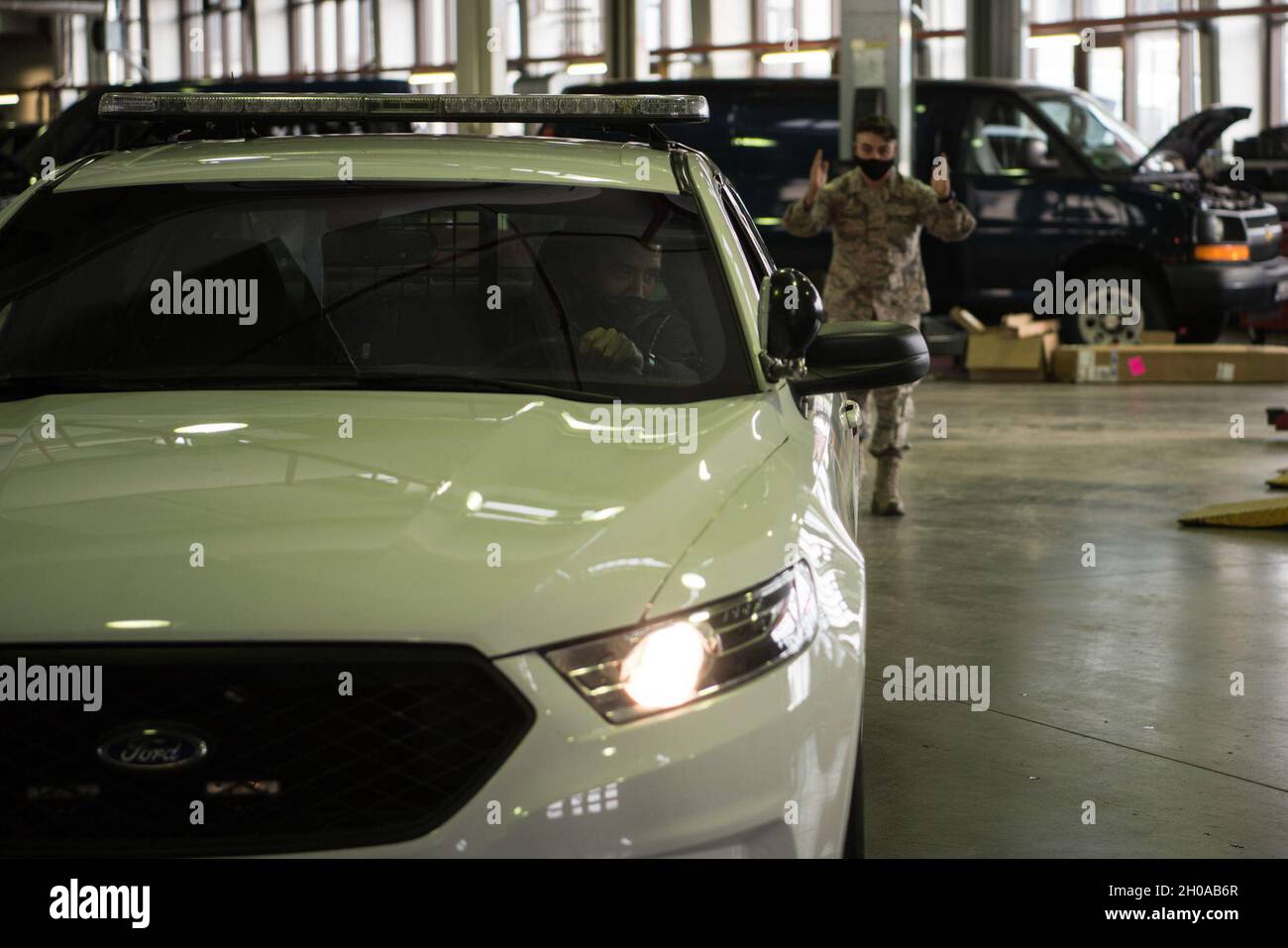 Challil Kessler, 86th Vehicle Readiness Squadron shop supervisor (left ...