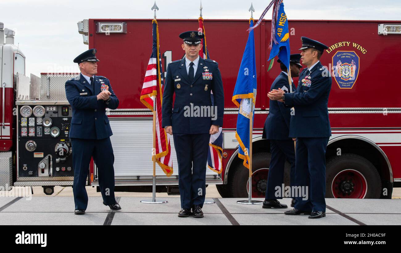 U.S. Air Force Col. Dennis Phillips, 48th Mission Support Group ...