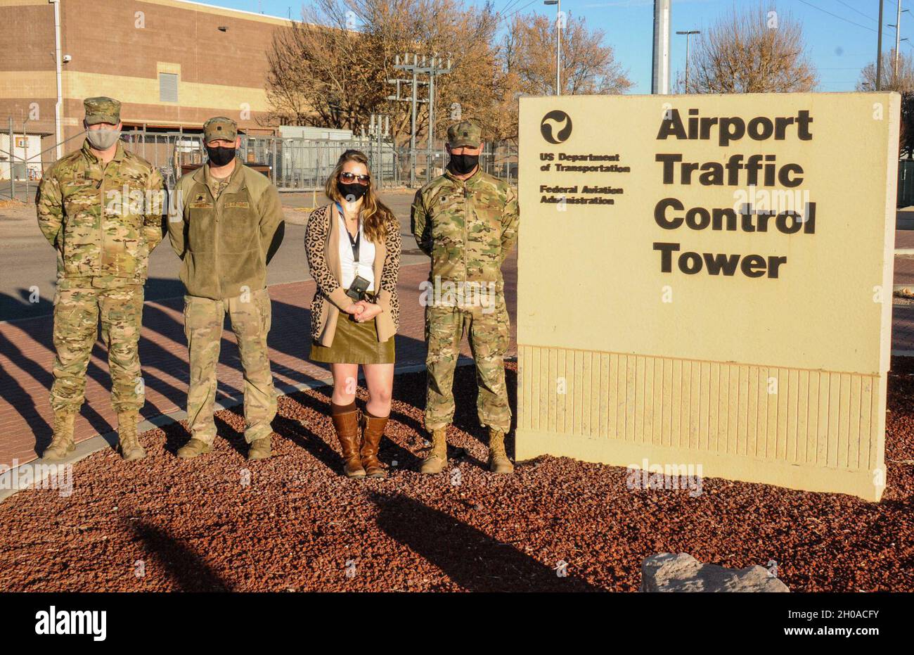 Wendy Smith, second from right, an air traffic controller at Kirtland ...