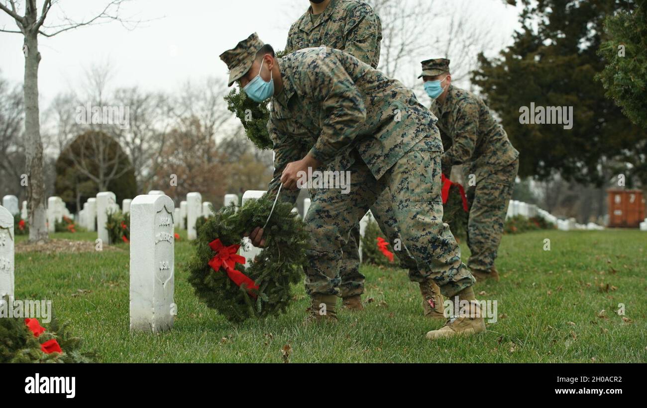 U.S. Marines join soldiers, sailors and airmen in picking up and ...