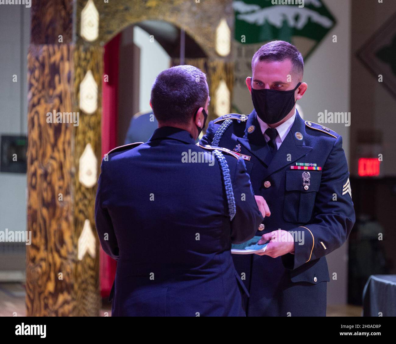 Sgt. Todd Bevan, right, an infantryman assigned to Charlie Company, 1st ...
