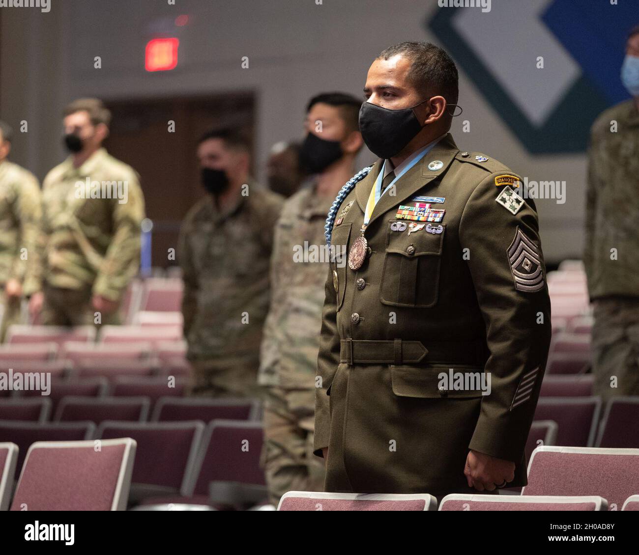 First Sergeant Frank Nauta, the first sergeant for Charlie Company, 1st ...