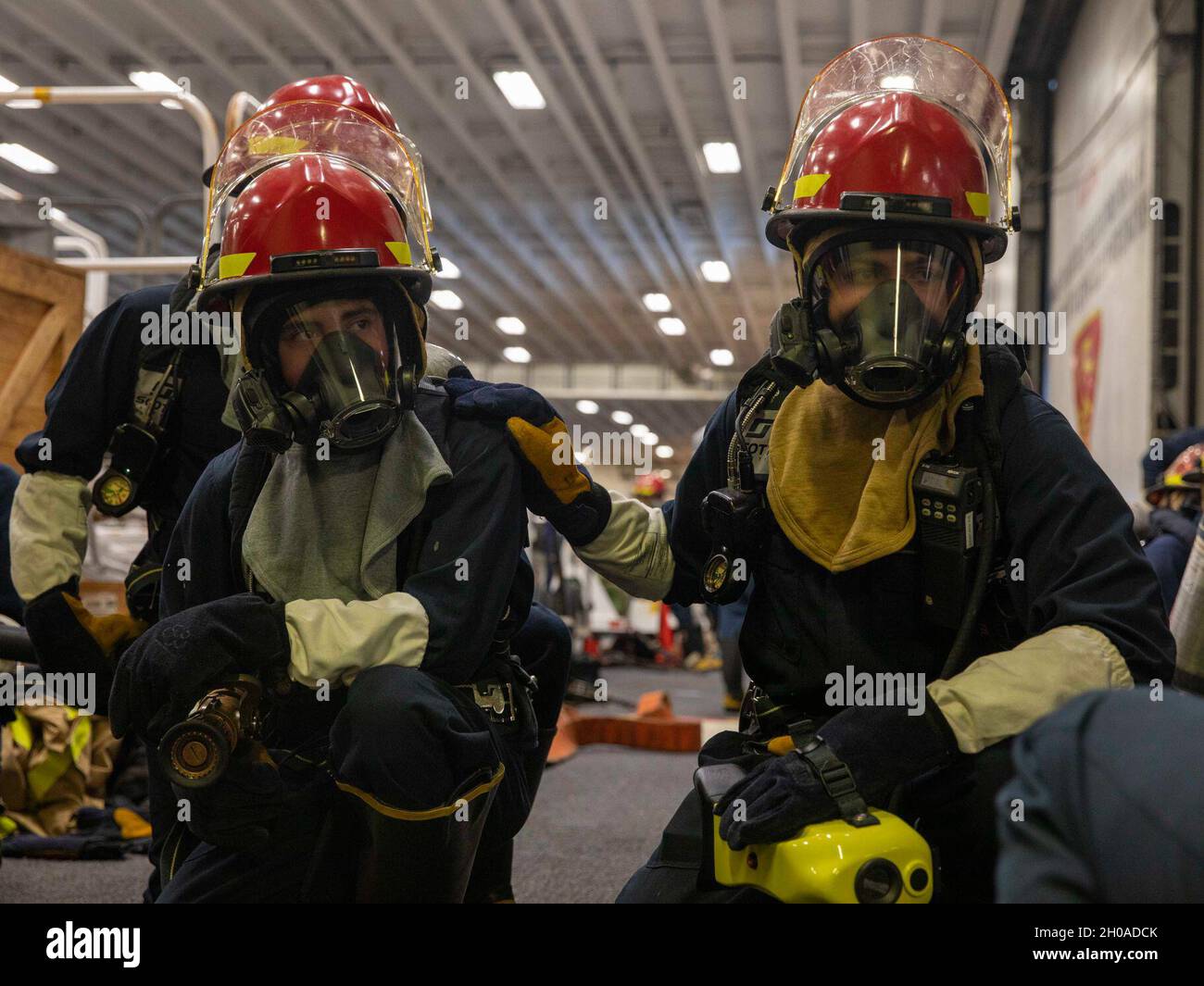 210108-N-LD903-1168 INDIAN OCEAN (Jan. 8, 2021) – U.S. Navy Fireman ...