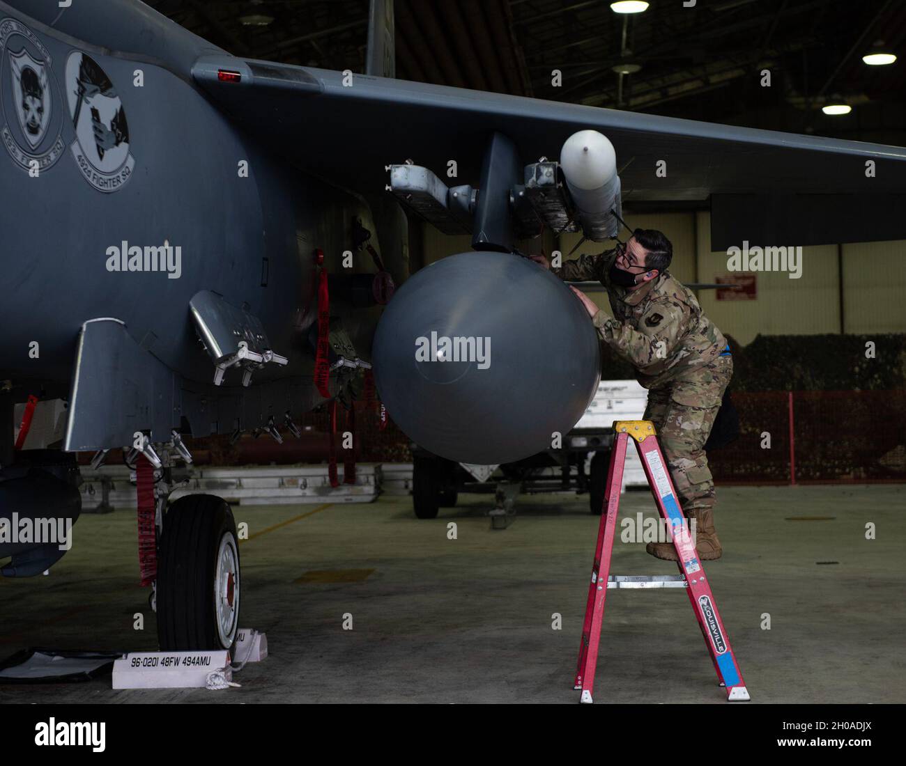 U.S. Air Force Staff Sgt. Brett Hamblin, 492nd Aircraft Maintenance ...