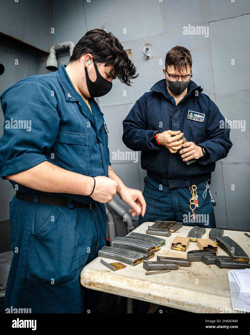 Fire Controlman (Aegis) 2nd Class Hunter Holden, left, from Cascade ...