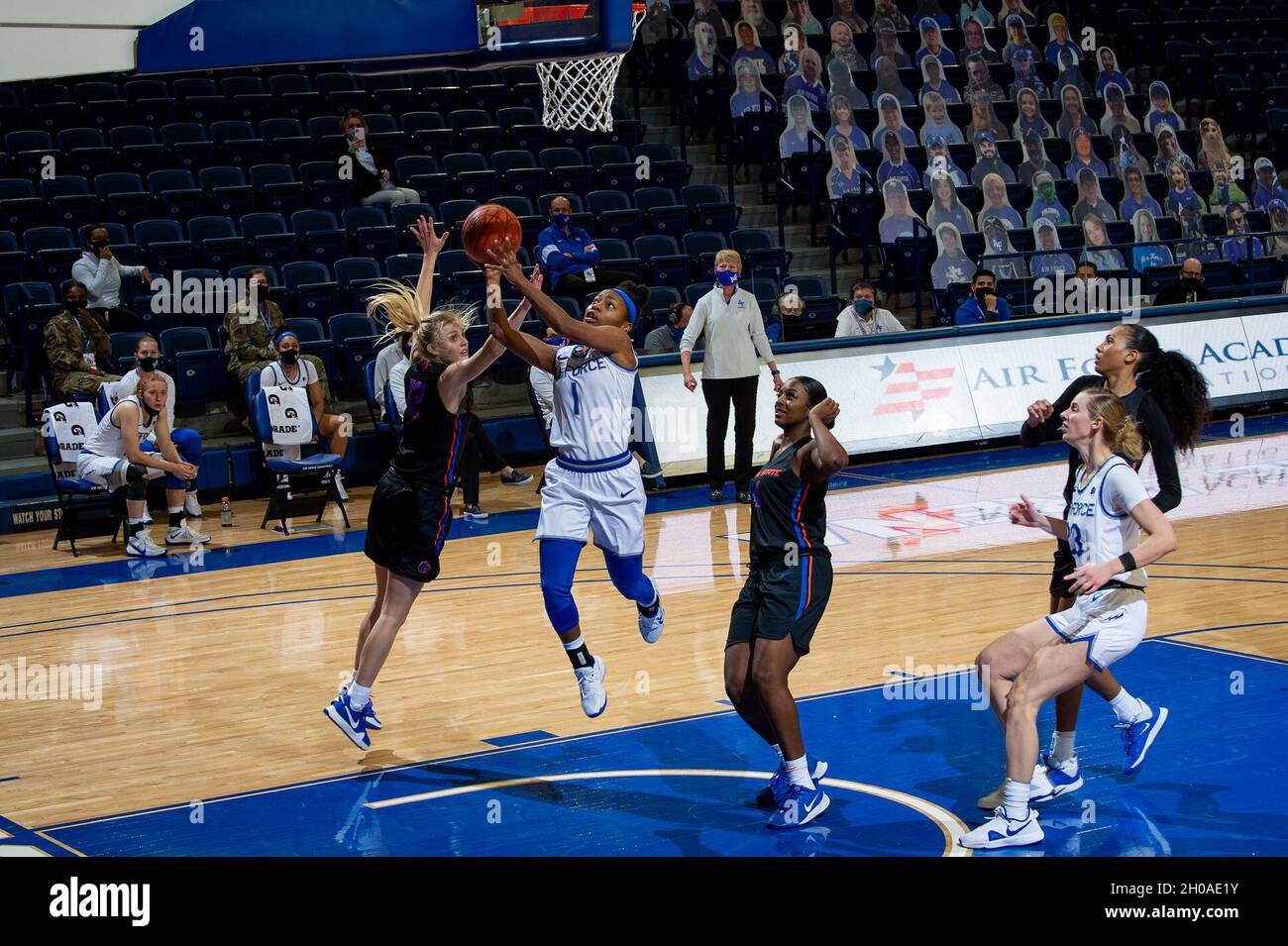 U.S. AIR FORCE ACADEMY, Colo. -- Air Force Falcon guard Briana Autrey ...
