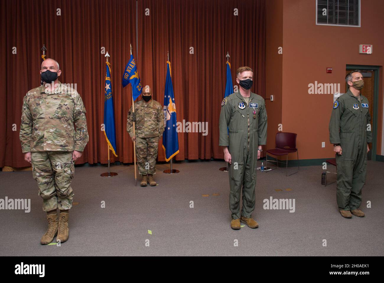 Brig. Gen. Glen Martel (left) stands beside Lt. Col. Justin Galli ...
