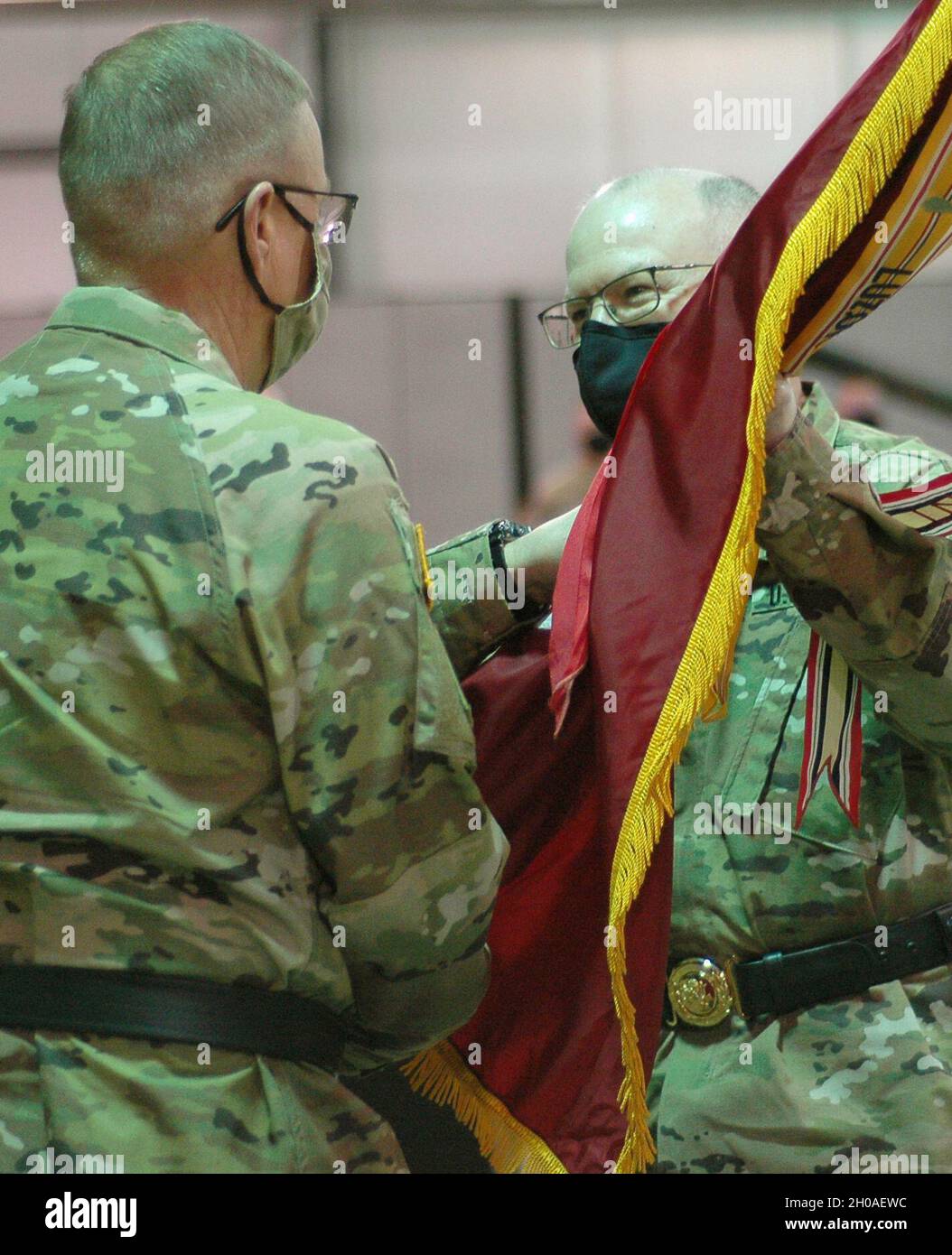 Indiana National Guard Adjutant General, Brig. Gen. Dale Lyles hands ...