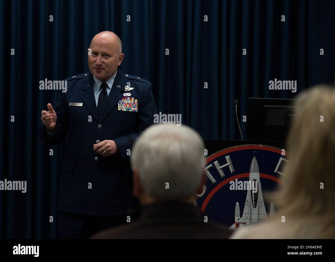 Brig. Gen. Gregory Lair says a few words at a change of authority ...