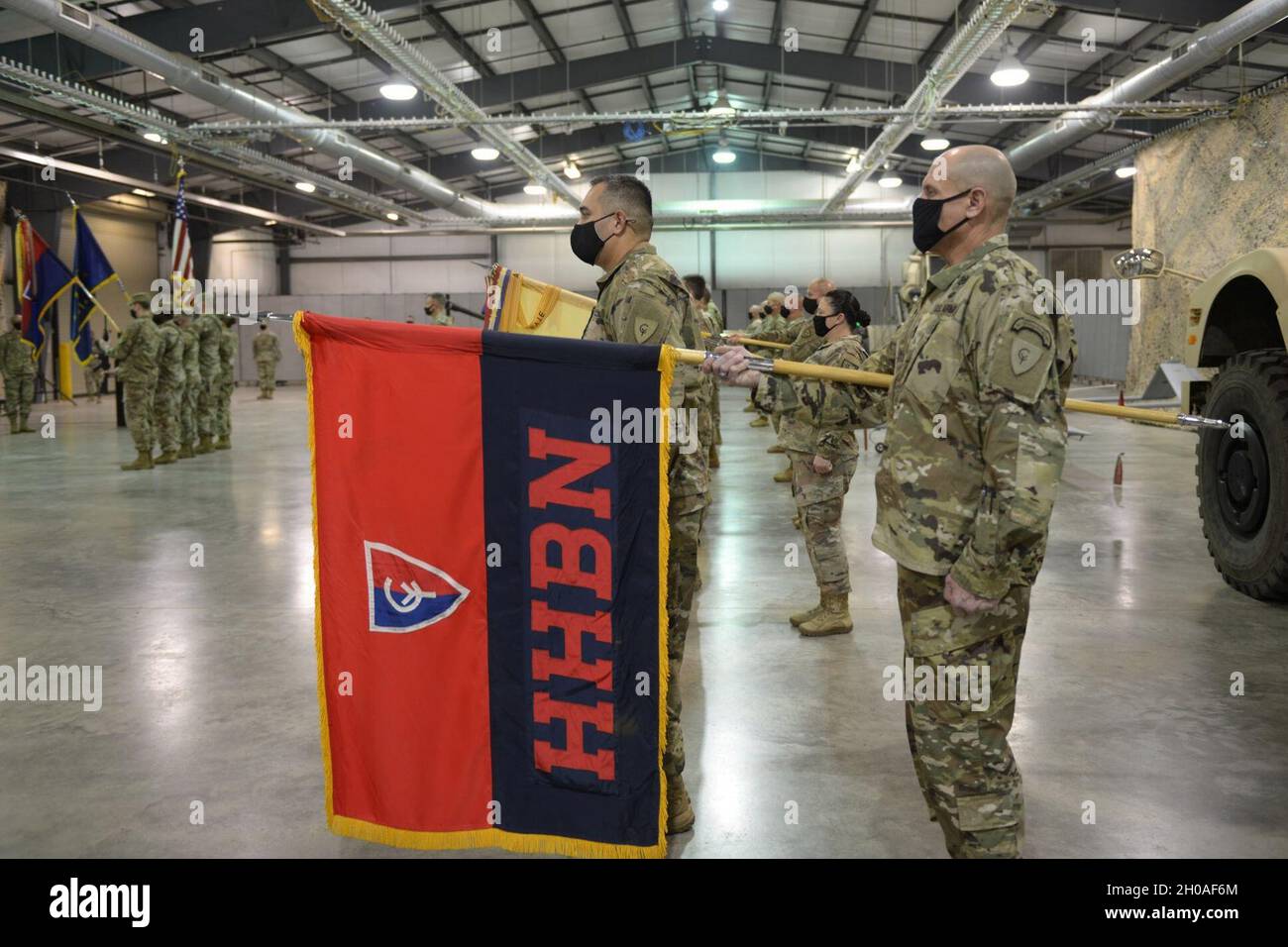 National Guard soldiers stand in formation at the 38th Infantry ...