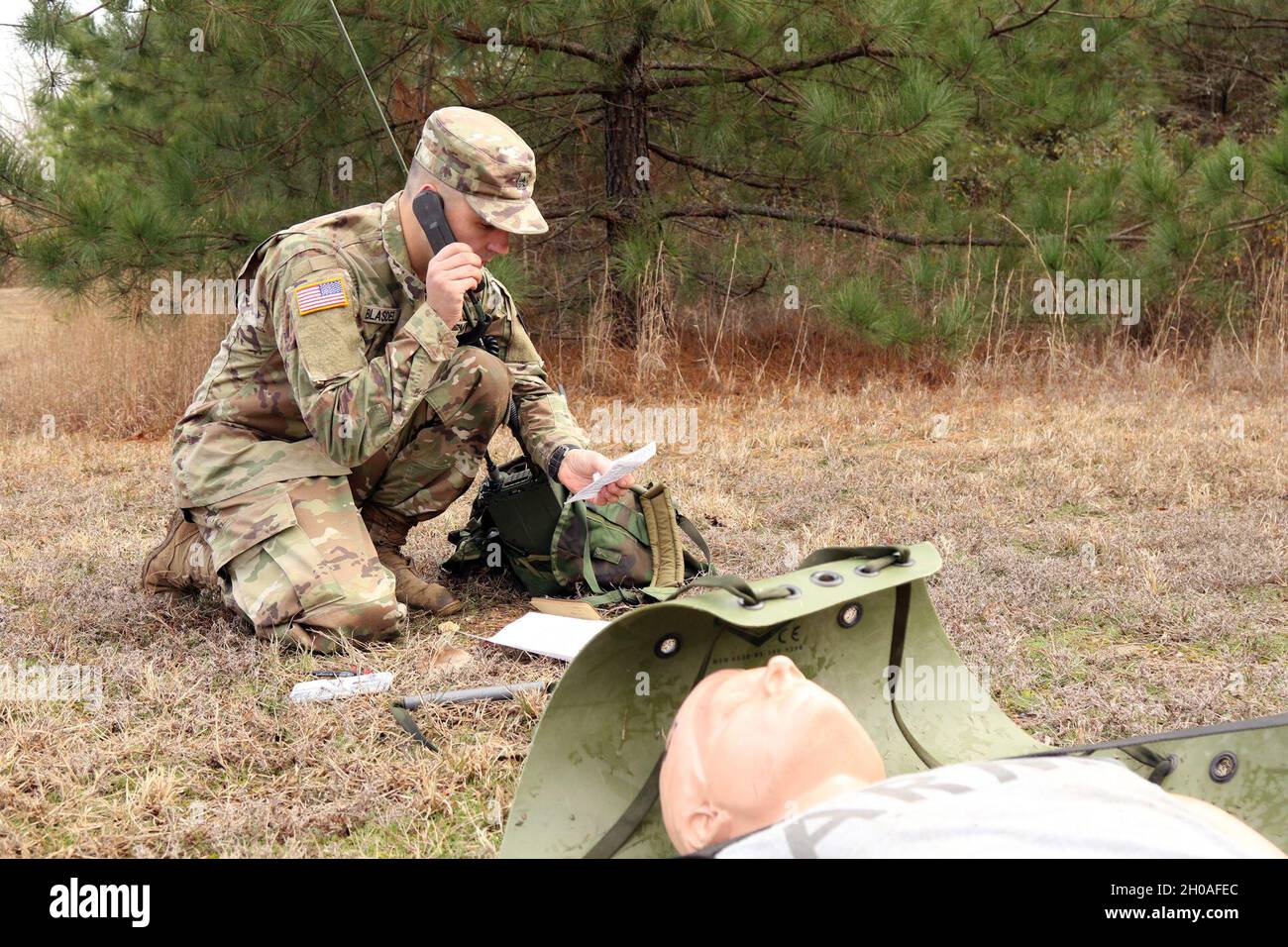 Sgt. Niall Blasdel, assigned to the 106th Army Band, 871st Troop ...