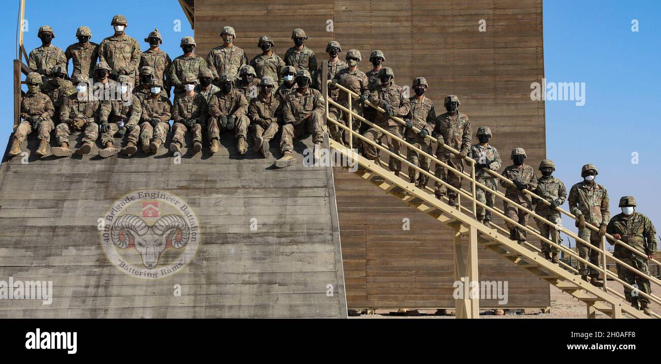 Soldiers with 40th Brigade Engineer Battalion, 2nd Armored Brigade Combat Team, 1st Armored ...