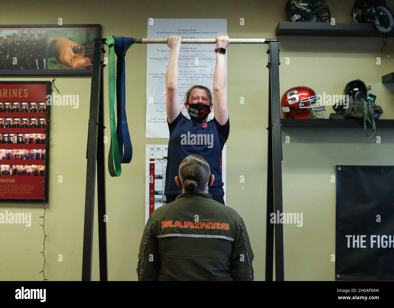 U.S. Marine Staff Sgt. Jennifer Berezansky, a canvassing recruiter with ...