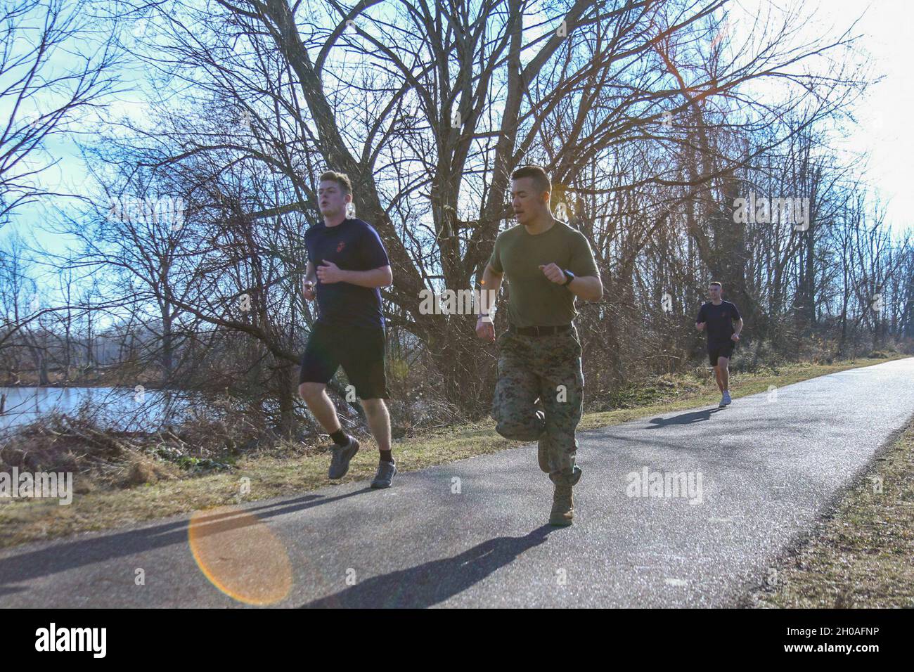 U.S. Marine Capt. David Chang, right, the operations officer of ...