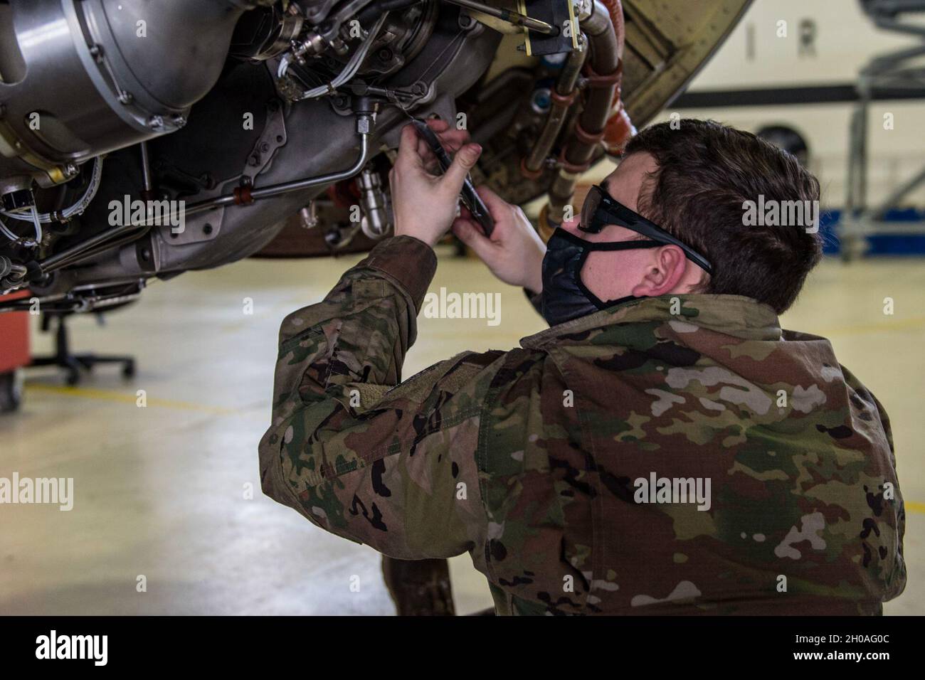 U.S. Air National Guard Airman 1st Class Travis Grafton, a member of ...