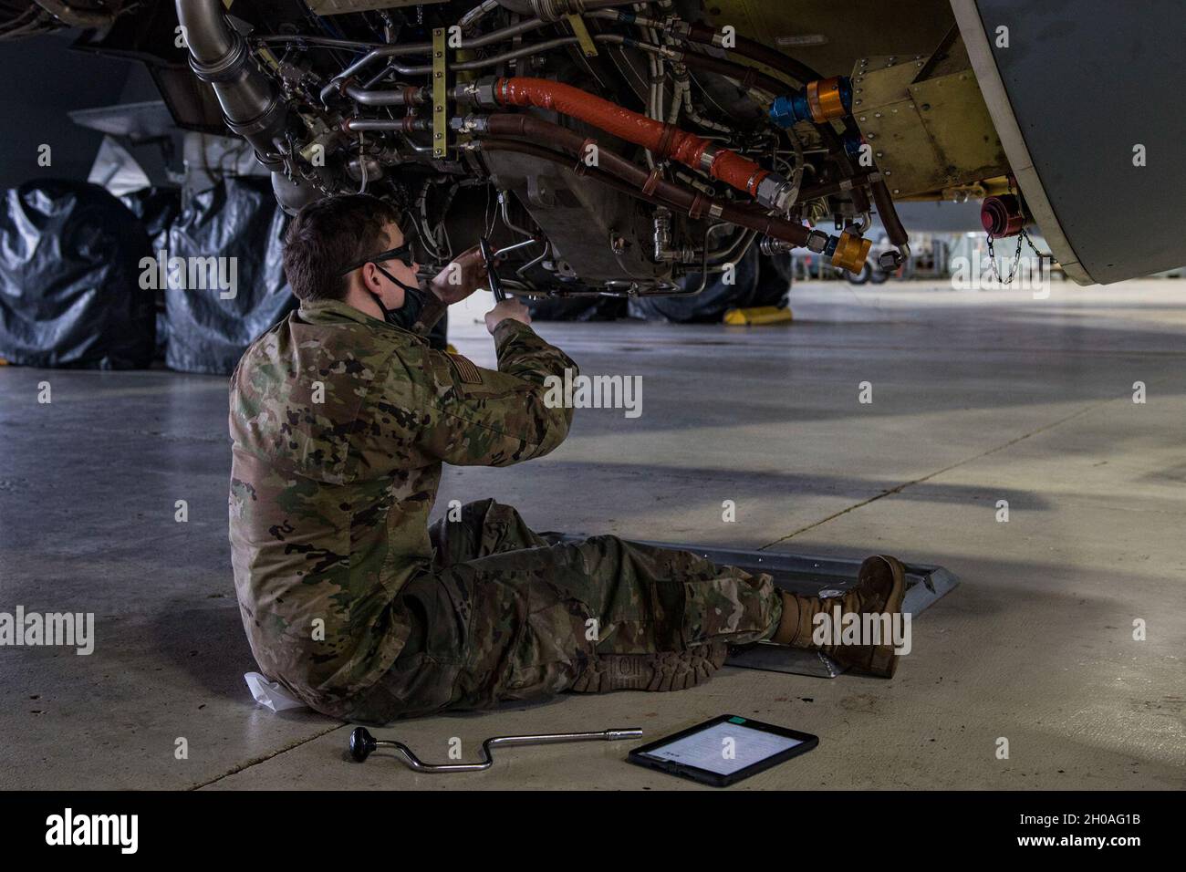 U.S. Air National Guard Airman 1st Class Travis Grafton, a member of ...