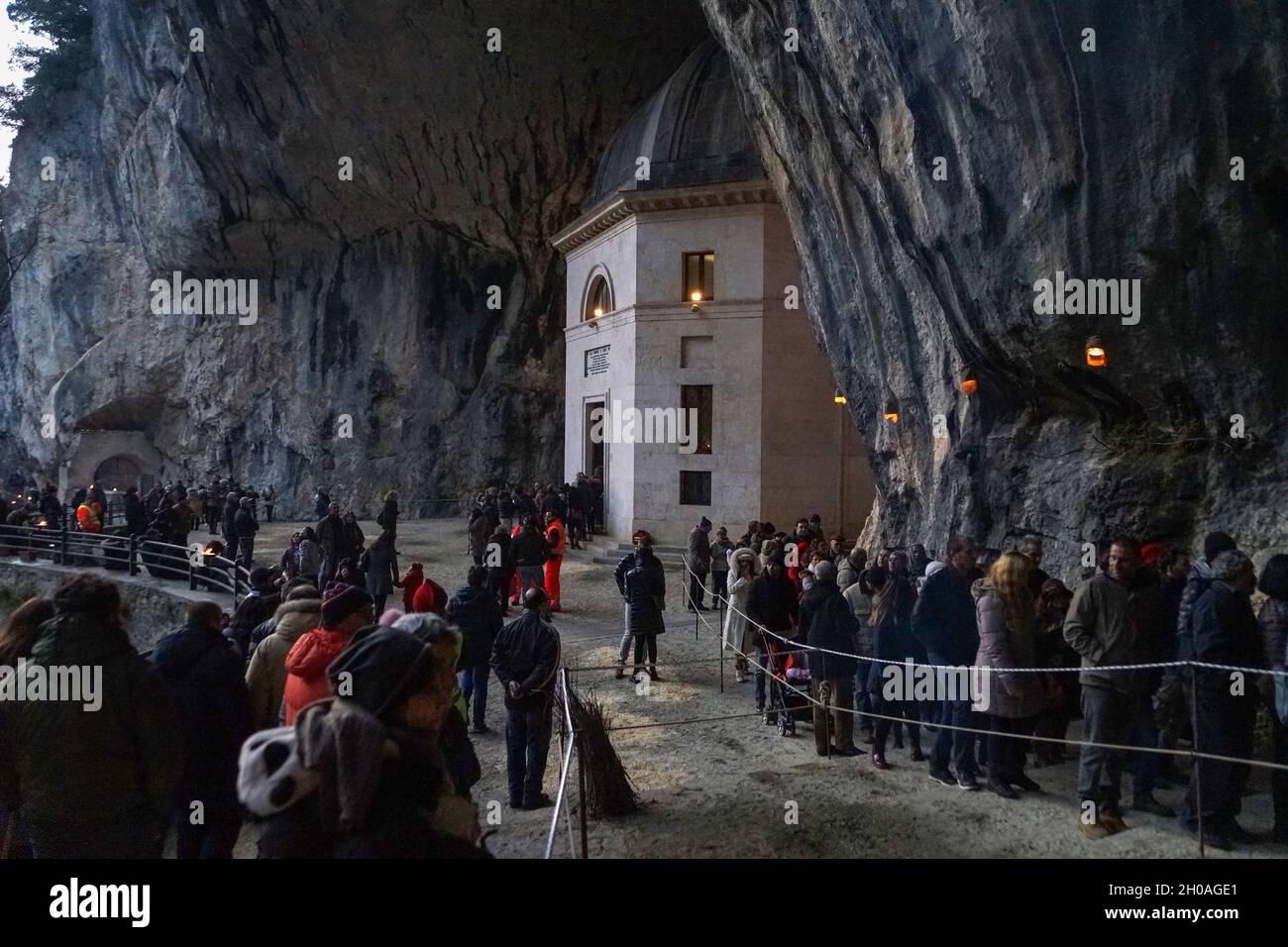 Living Nativity, Temple of Valadier, Genga, Marche, Italy, Europe Stock ...