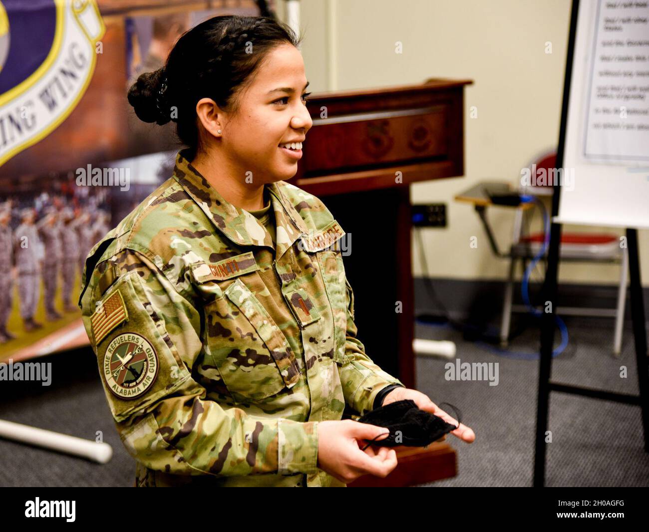U.S. Air Force Master Sgt. Megan Gionti is commissioned to the rank of ...