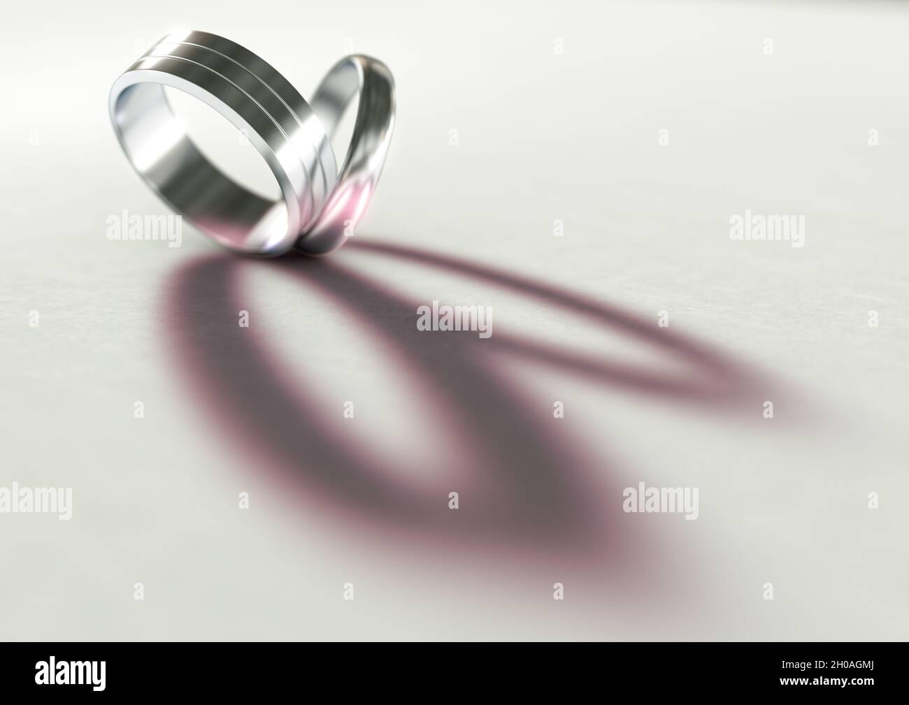 Gold wedding rings with shadow hi-res stock photography and images - Alamy
