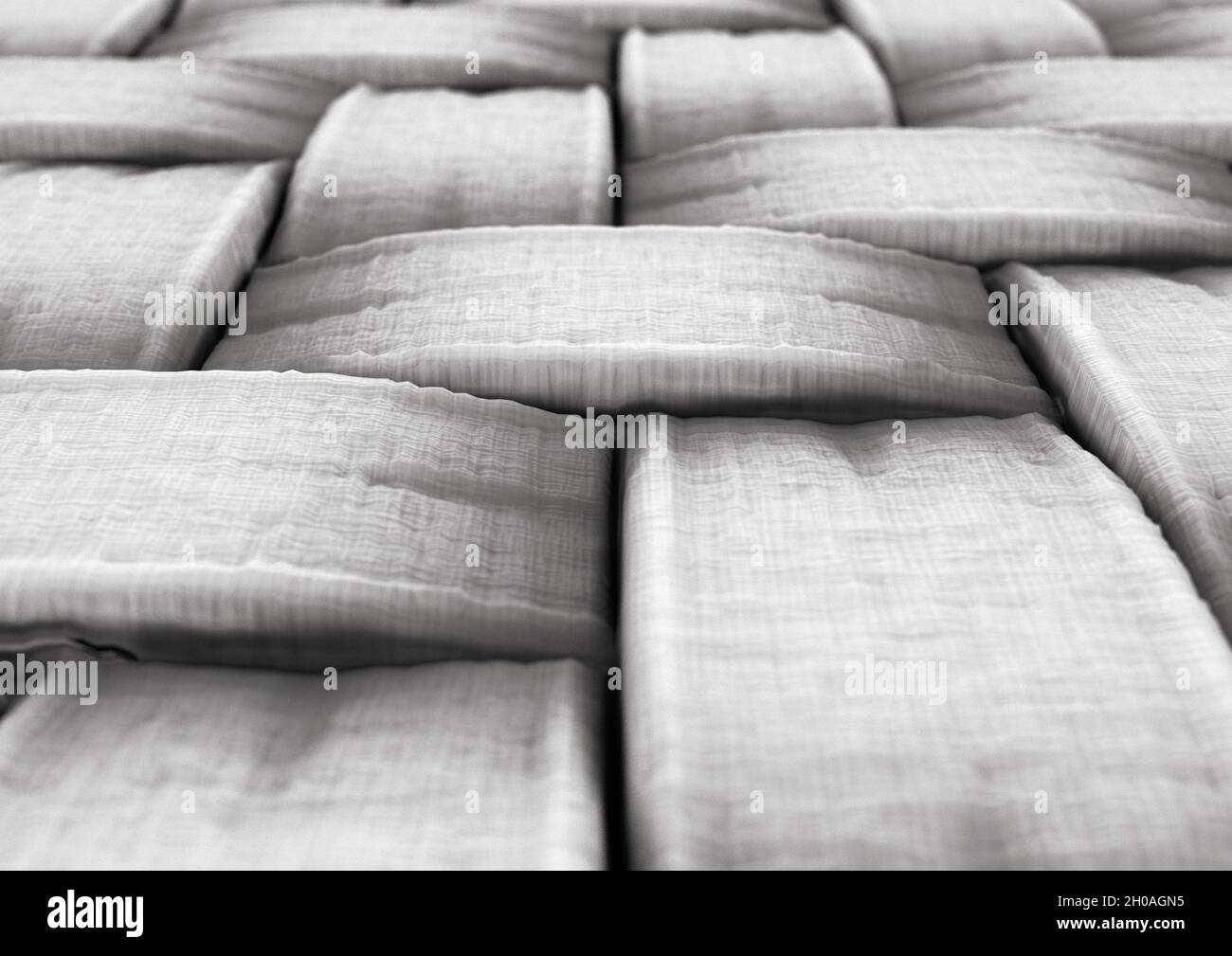 A microscopic view of a simple woven textile - 3D render Stock Photo ...