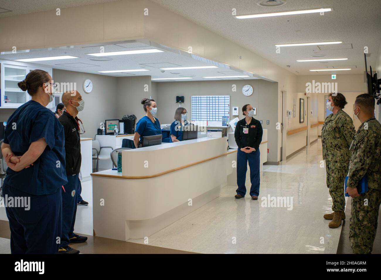 Medical personnel at the Iwakuni Naval Family Branch Clinic recognize ...
