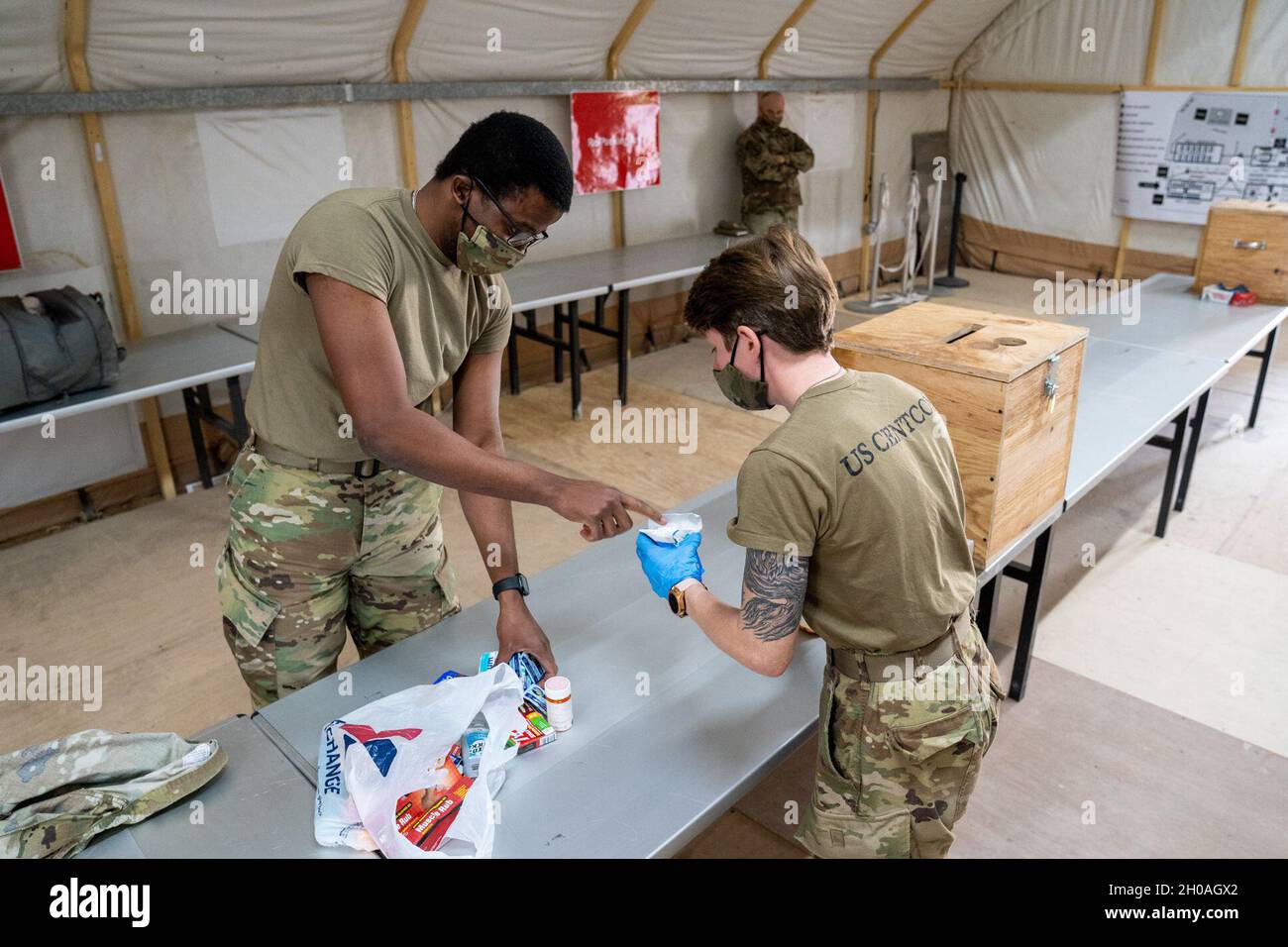 A soldier from the 232nd Combat Sustainment Support Battalion, 108th ...
