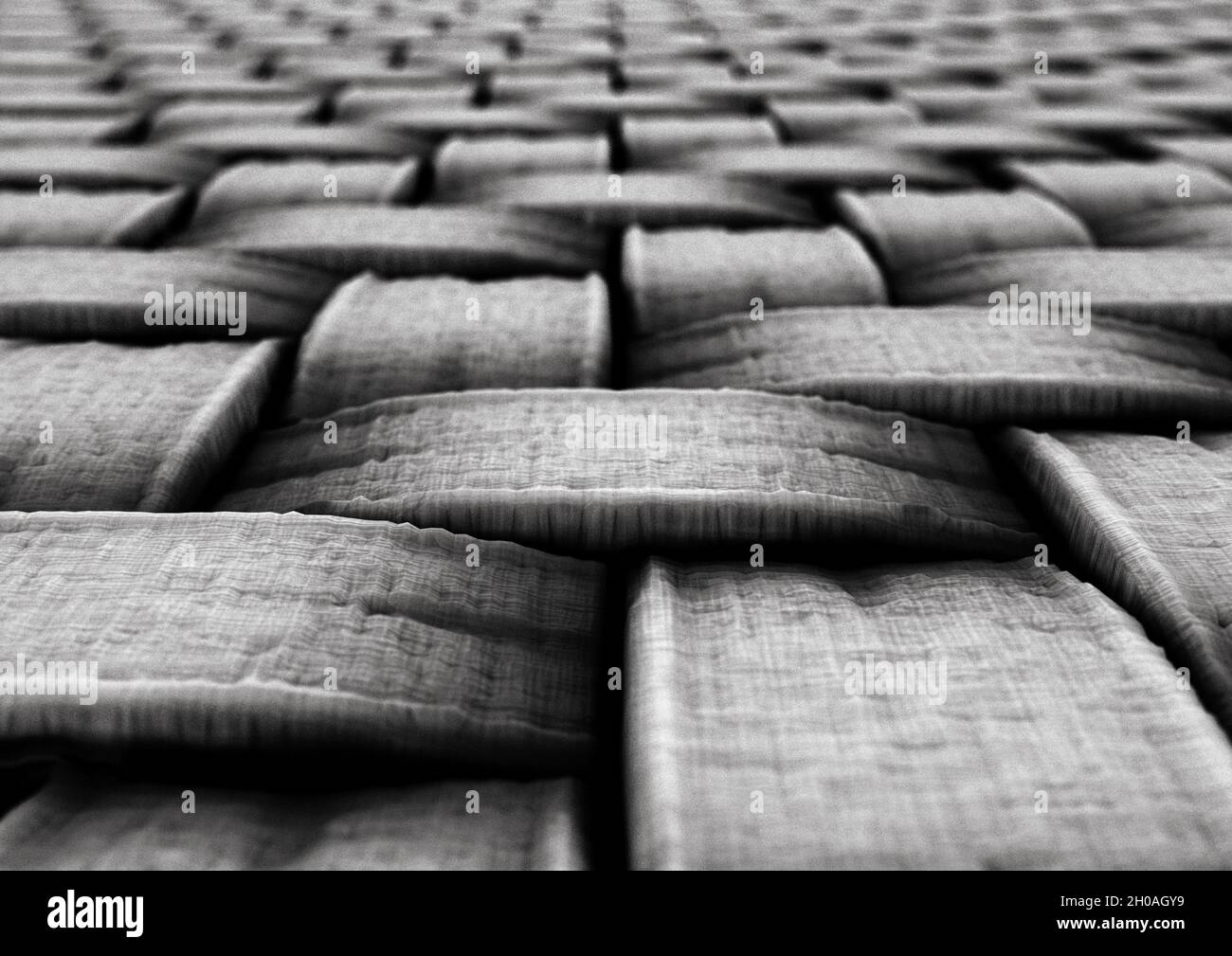 A microscopic view of a simple woven textile - 3D render Stock Photo ...