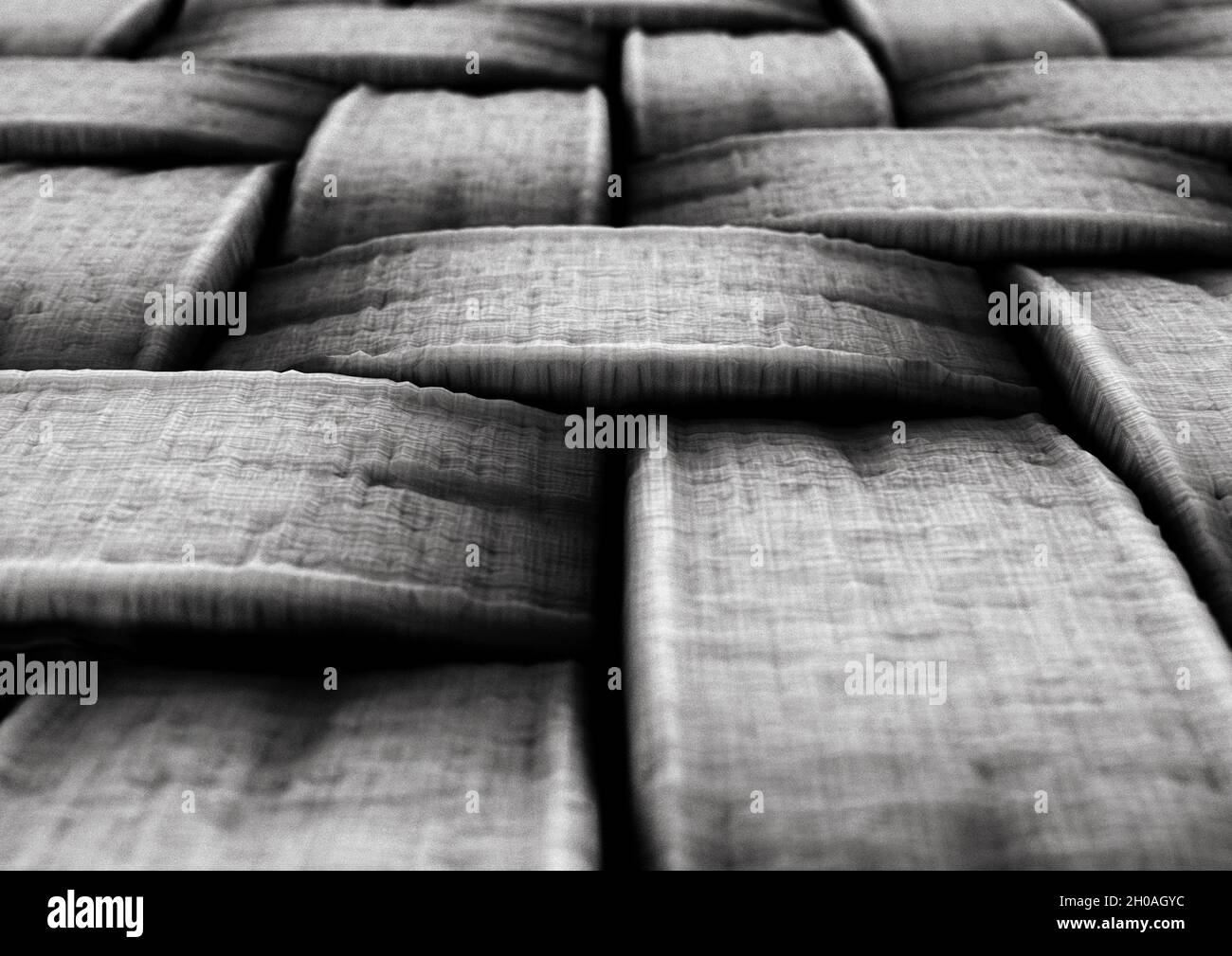 A microscopic view of a simple woven textile - 3D render Stock Photo ...