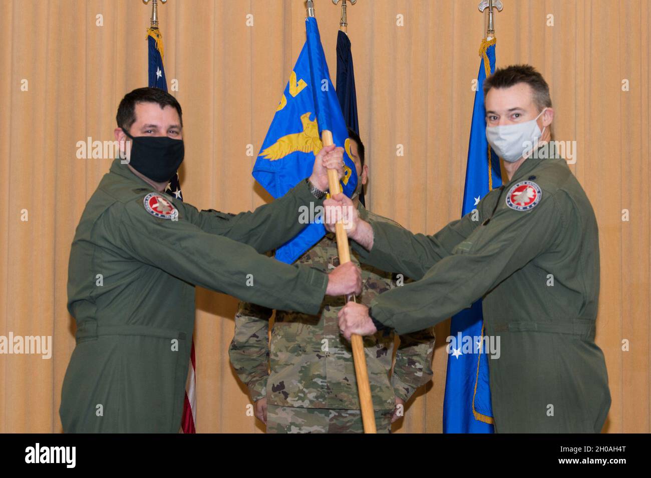 Col. Christopher Batterton, 192nd Operations Group commander, passes ...