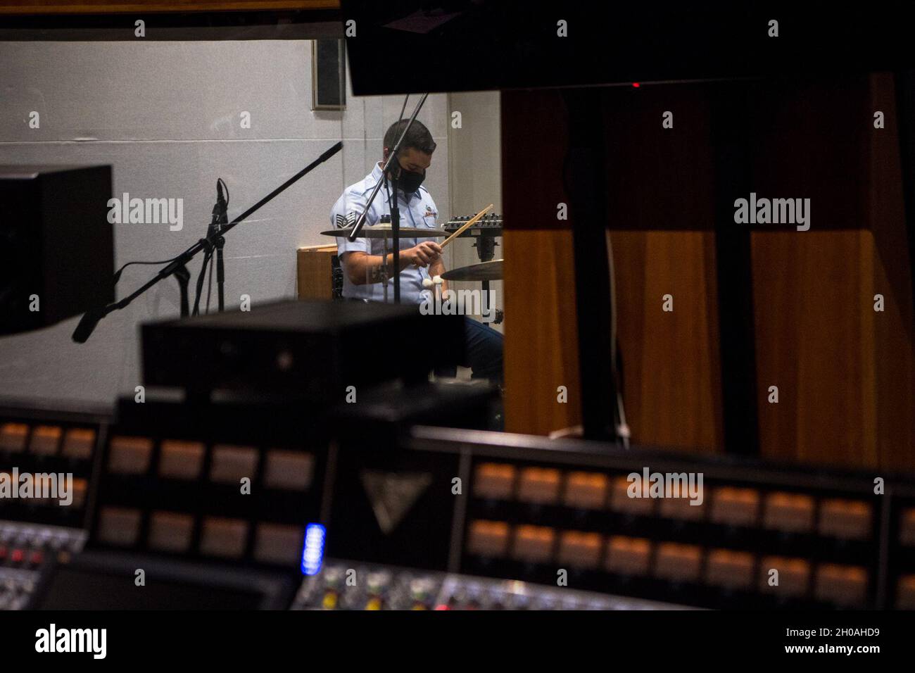 U.S. Air Force Staff Sgt. Michael Coletti, drummer for the U.S. Air ...